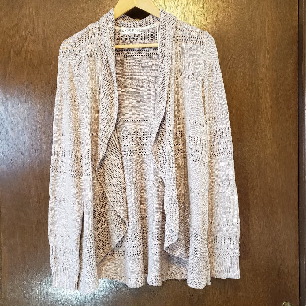 Knox Rose Knit Open Front Cardigan - Gem
